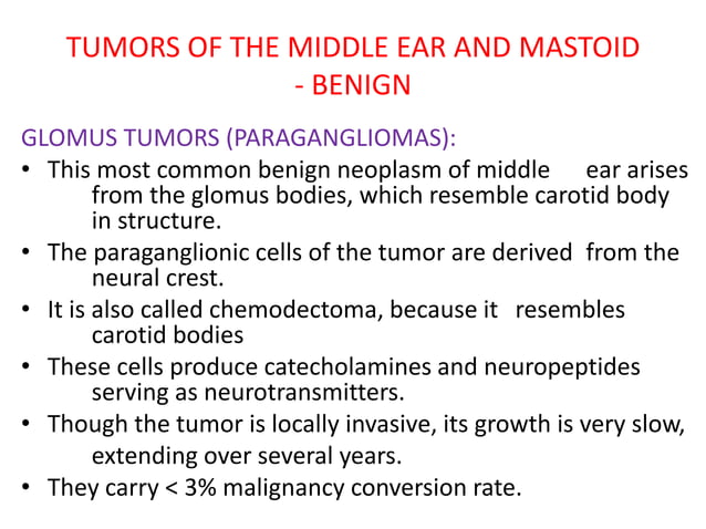 Tumours of External Auditory Canal and Middle Ear | PPTX | Ear, Nose ...