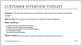 18 Types of Customer Interviews to Drive Product Growth and GTM ...