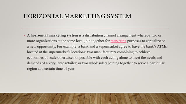 horizontal marketing | PPT