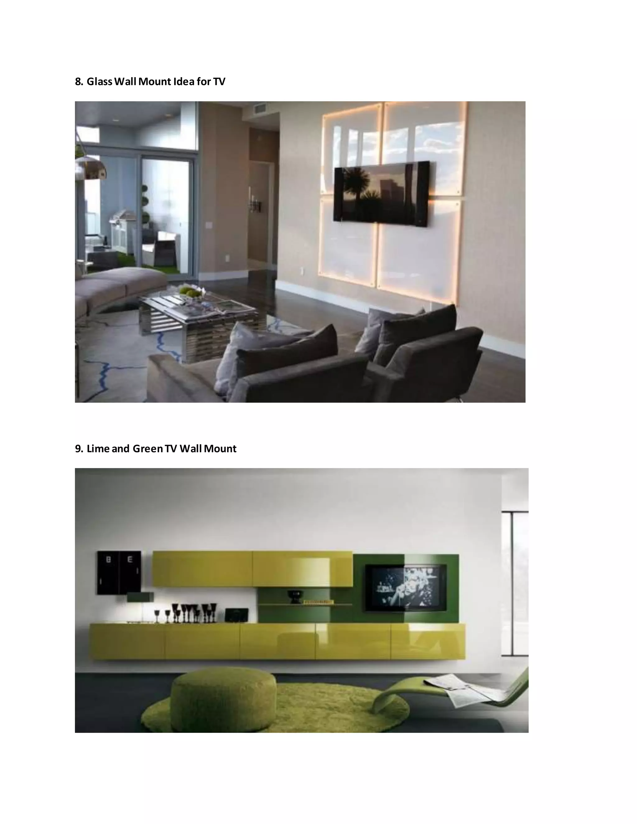 18 Wall Mount TV Design Ideas for Living Room | DOCX | Interior ...