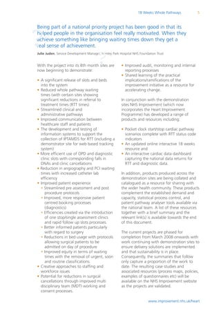 18 Weeks Whole Pathways Project - National Priority Projects 07/08 ...