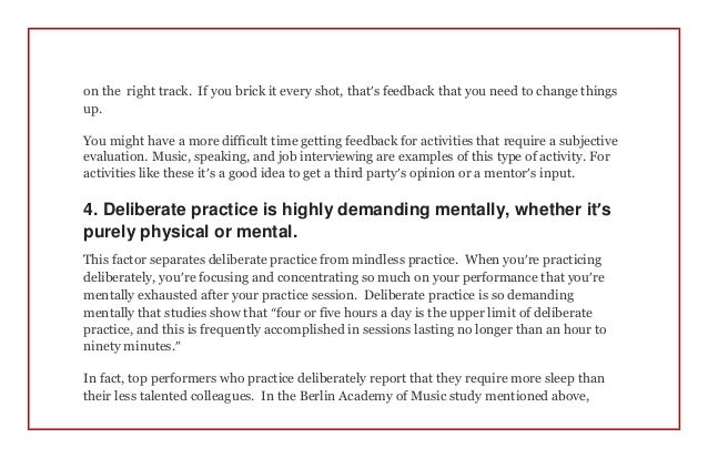 What Is Deliberate Practice?