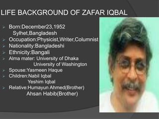 18 zafar iqbal | PPTX
