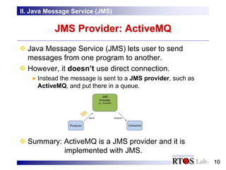19 08-22 introduction to activeMQ | PPTX | Programming Languages | Computing