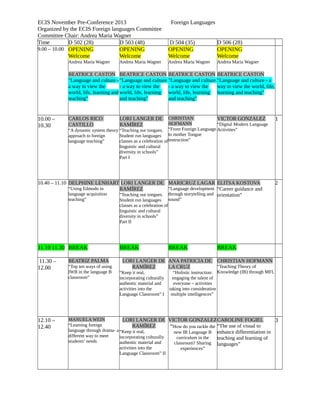 19 1.9. 2013 pre-conference schedule for website 2013 ecis | DOC ...
