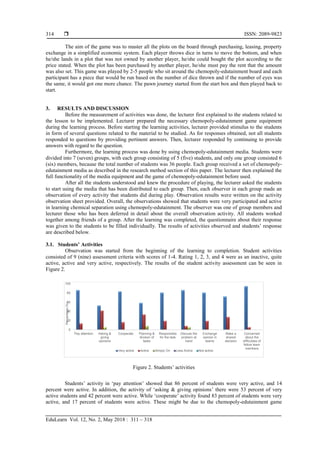 The Impacts of Chemopoly-Edutainment to Learning Activities and Responses | PDF