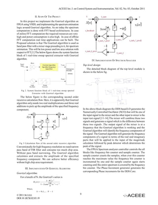 FPGA Implementation of Large Area Efficient and Low Power Geortzel Algorithm for Spectrum ...
