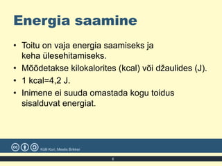 19.energia inimese energiavajadus | PPTX