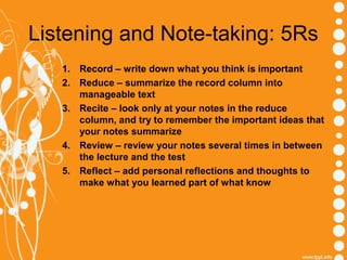 19. conversation starters, note taking, propeganda | PPT