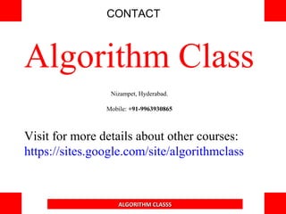 Algorithm Class at KPHB C, CPP Training Institutes in KPHB, Kukatpally ...