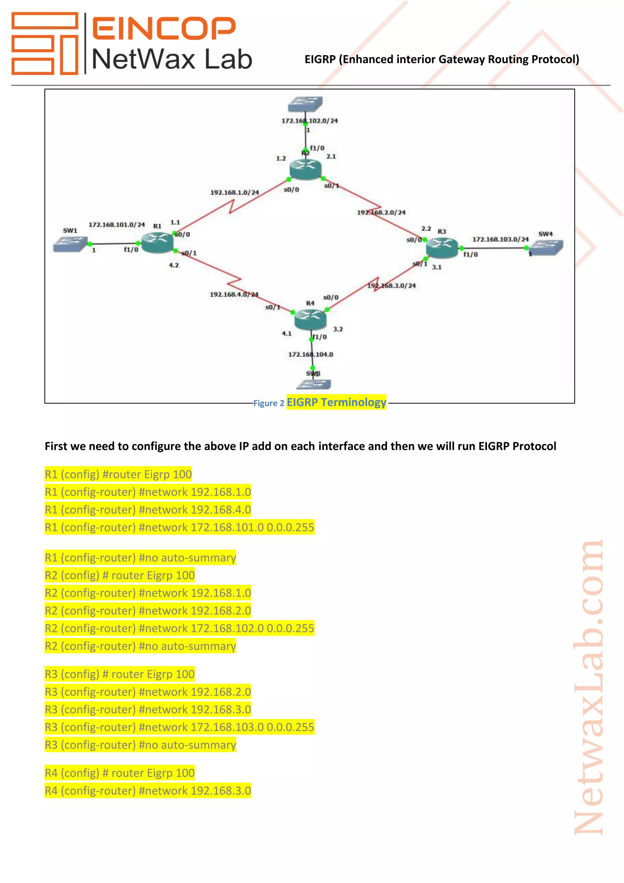 EIGRP (enhanced interior gateway routing protocol) | PDF | Computer Networking | Computing