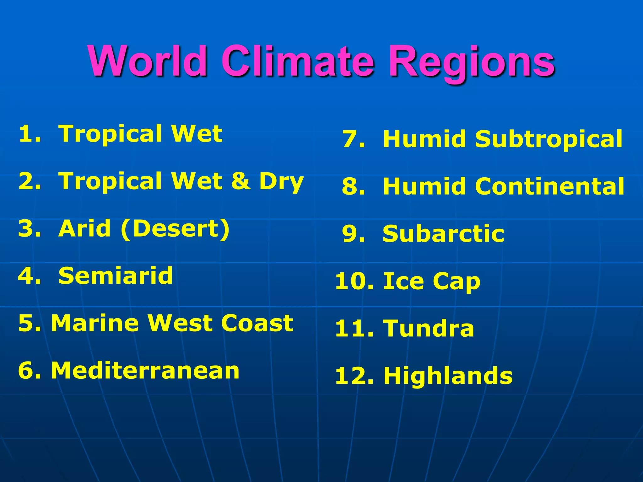 Climate Regions | PPTX