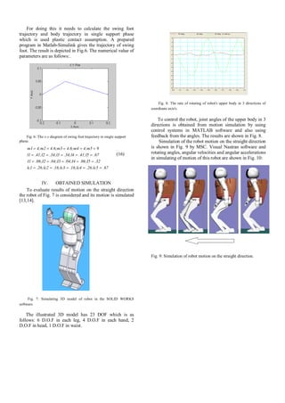 simuliton of biped walkinng robot using kinematics | PDF