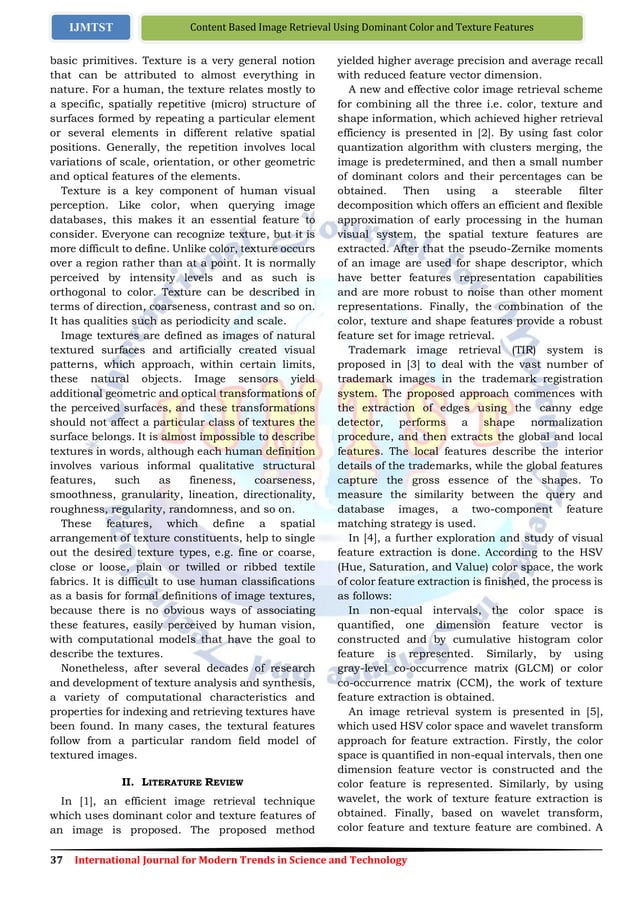 Content Based Image Retrieval Using Dominant Color And Texture Features Pdf