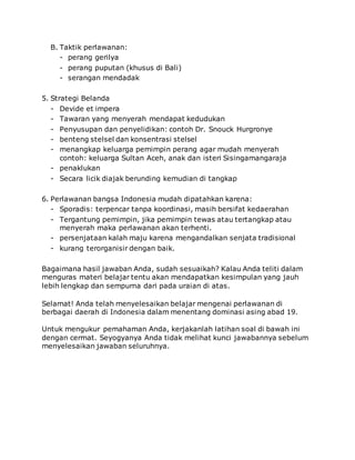 19. struktur perlawanan bangsa indonesia dalam menentang dominasi asing ...