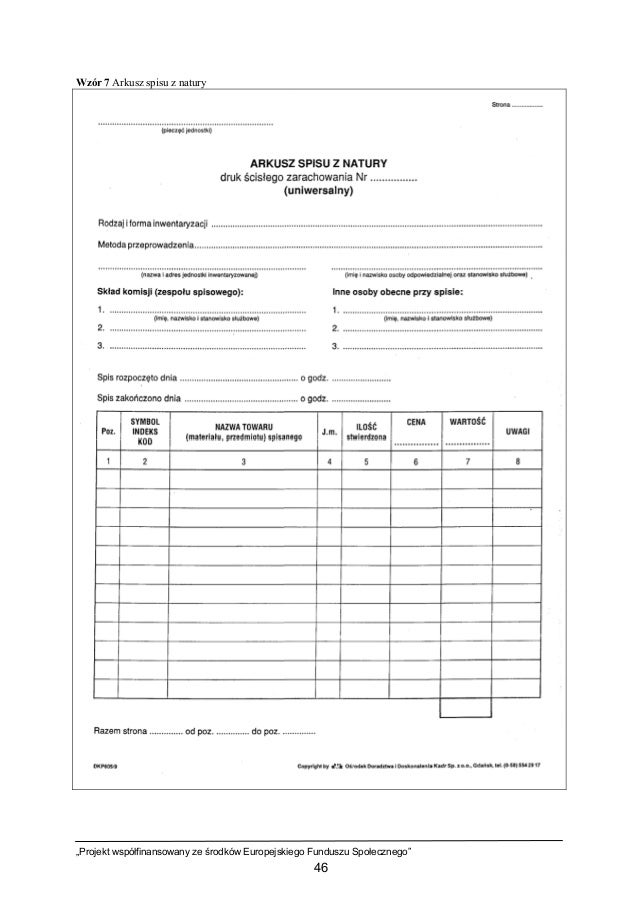 19 Prowadzenie inwentaryzacji składników majątkowych