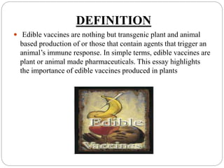 FOOD AS VACCINE | PPT