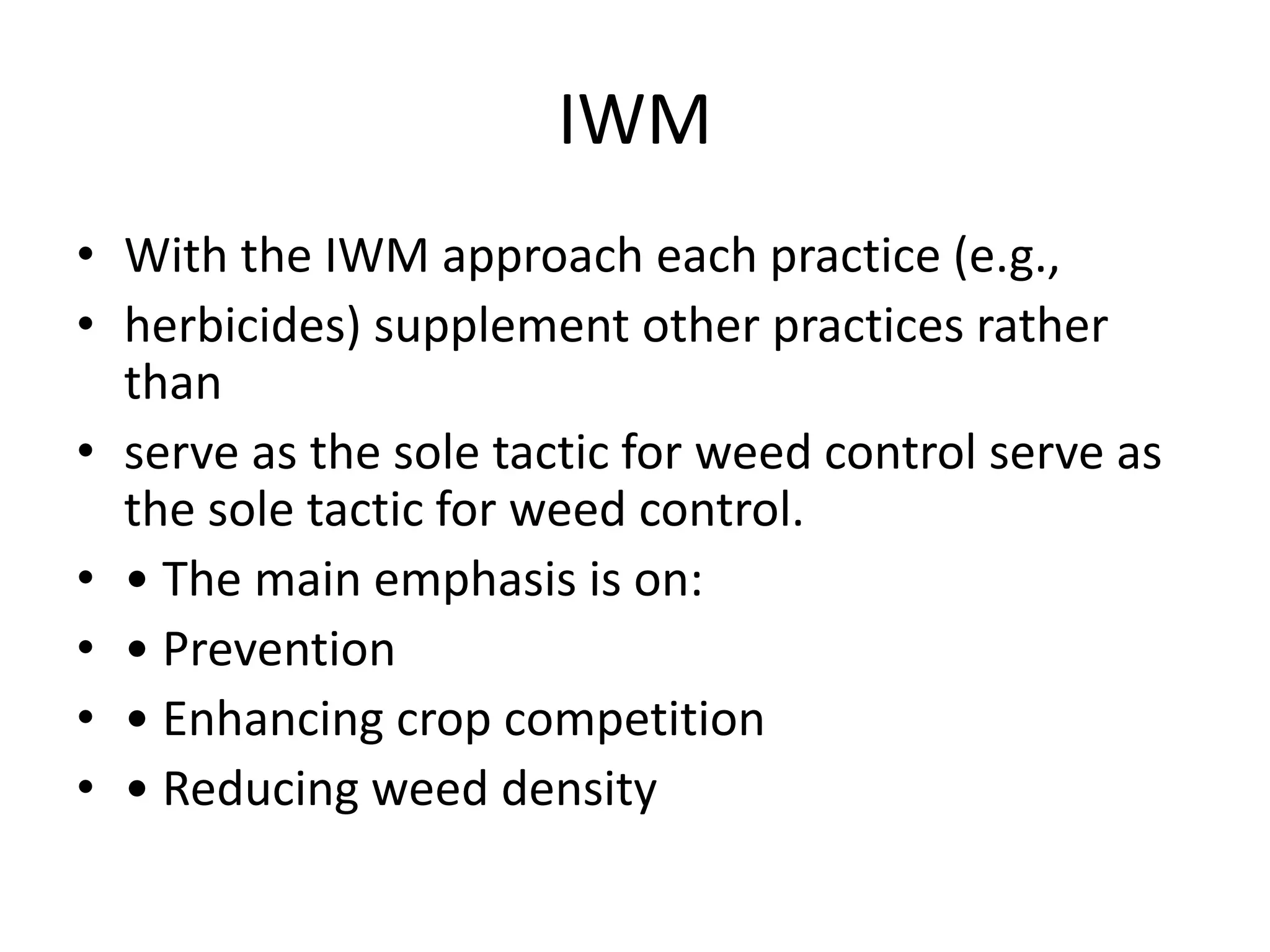 19. .integrated weed management (weed management methods) A ...