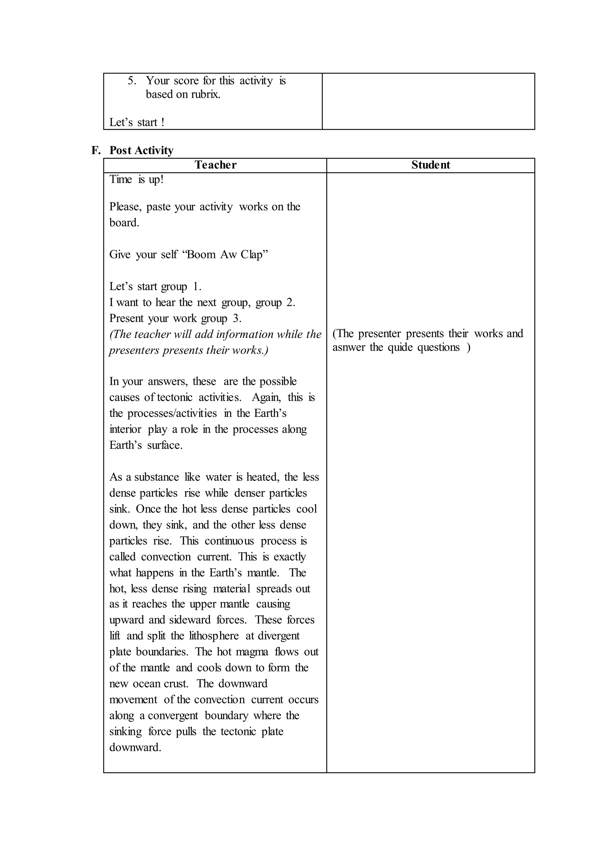 19.plate tectonic theory | DOCX