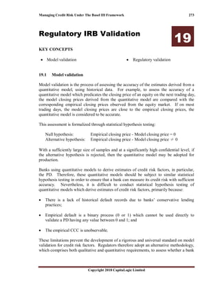 19.1 regulatory irb validation | PDF