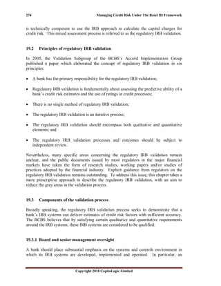 19.1 regulatory irb validation | PDF