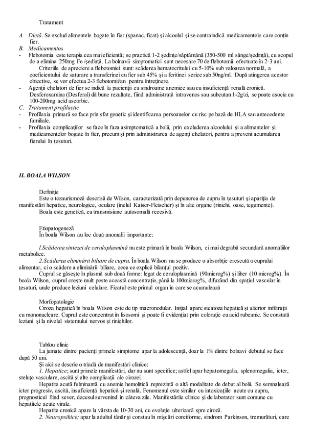 19.hemocromatoza si boala wilson