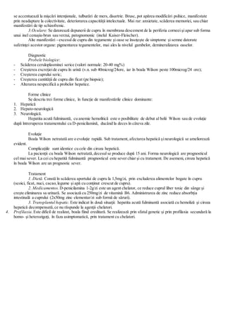 19.hemocromatoza si boala wilson