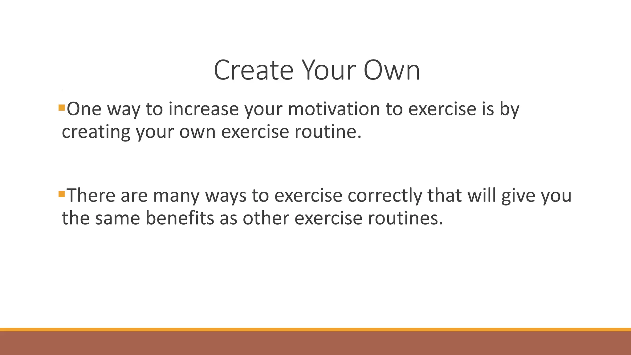 Create your own exercise routine | PPTX