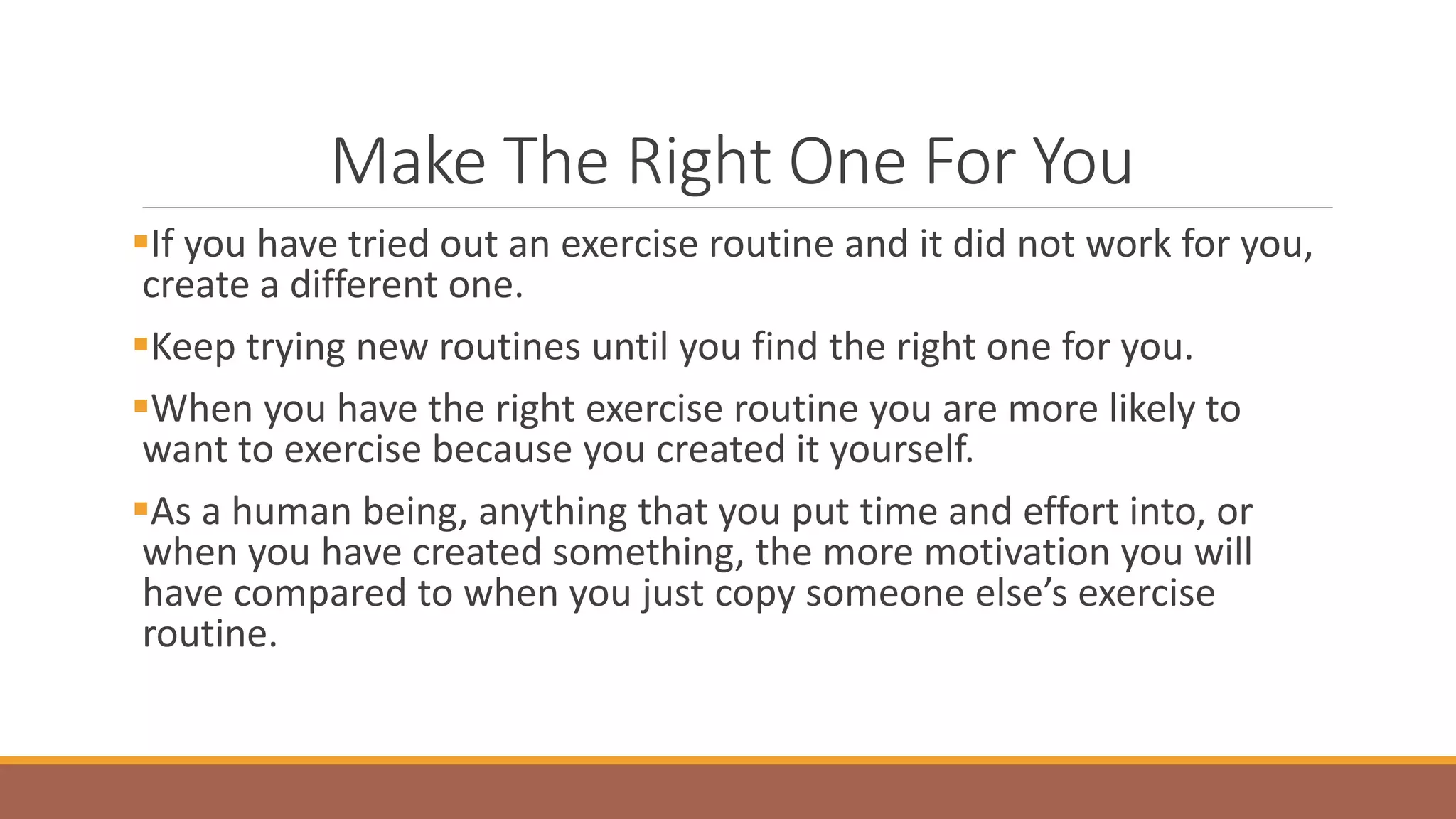 Create your own exercise routine | PPTX