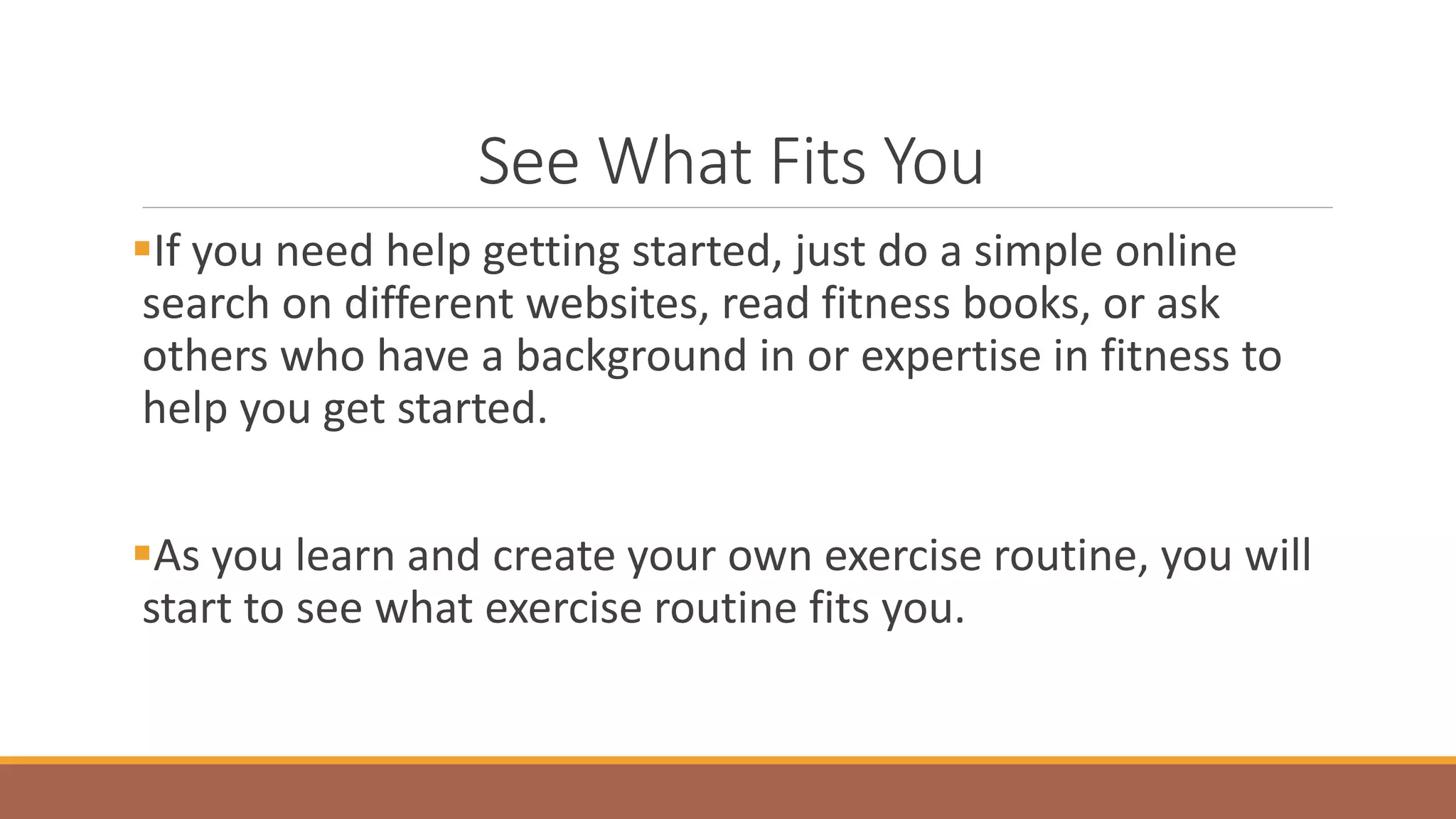 Create your own exercise routine | PPTX
