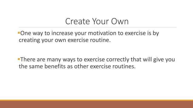 Create your own exercise routine | PPTX