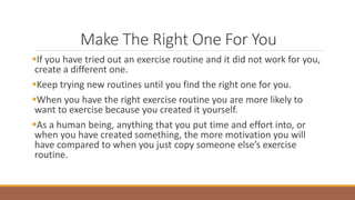 Create your own exercise routine | PPTX