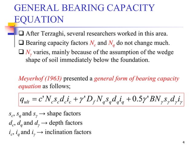 Geotechnical Engineering-II [Lec #19: General Bearing Capacity Equation ...