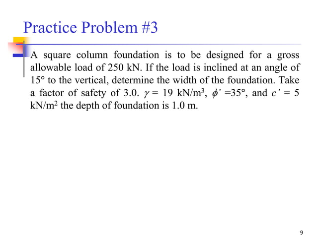 Geotechnical Engineering-II [Lec #19: General Bearing Capacity Equation ...