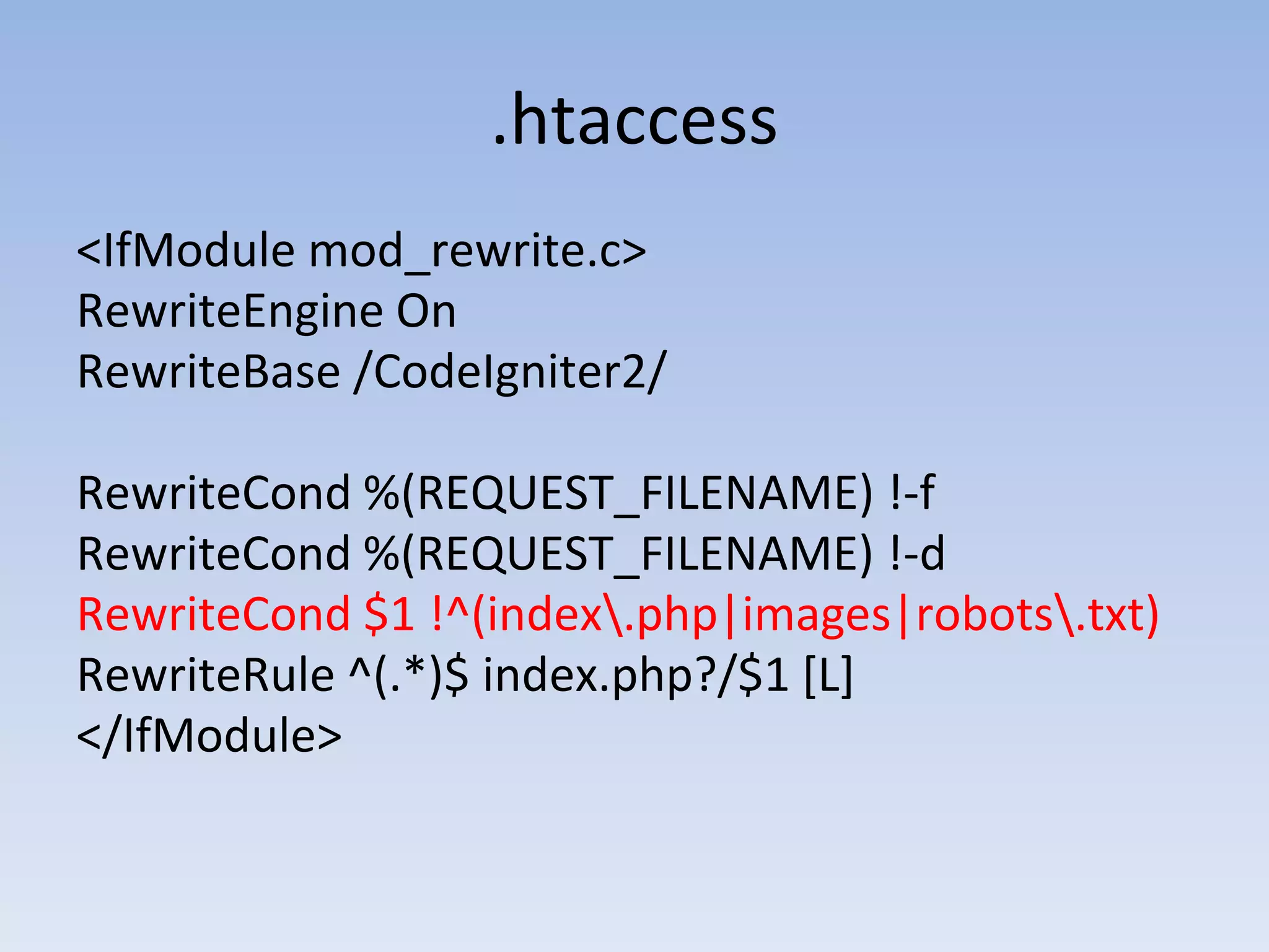 19. CodeIgniter imagini in mysql | PPTX | Databases | Computer Software and Applications