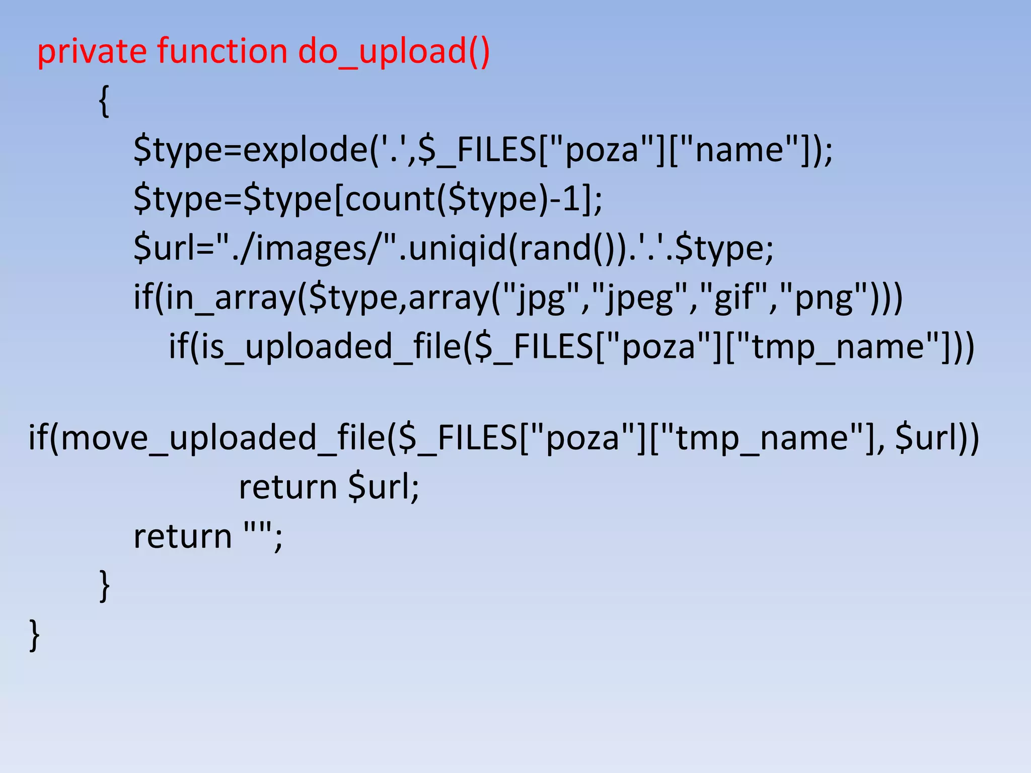 19. CodeIgniter imagini in mysql | PPTX | Databases | Computer Software and Applications