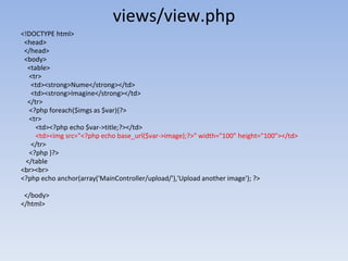19. CodeIgniter imagini in mysql | PPTX | Databases | Computer Software ...
