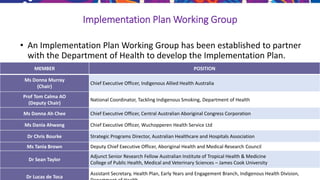 National Heath Implementation Plan - Donna Ah Chee & Tom Calma | PPT