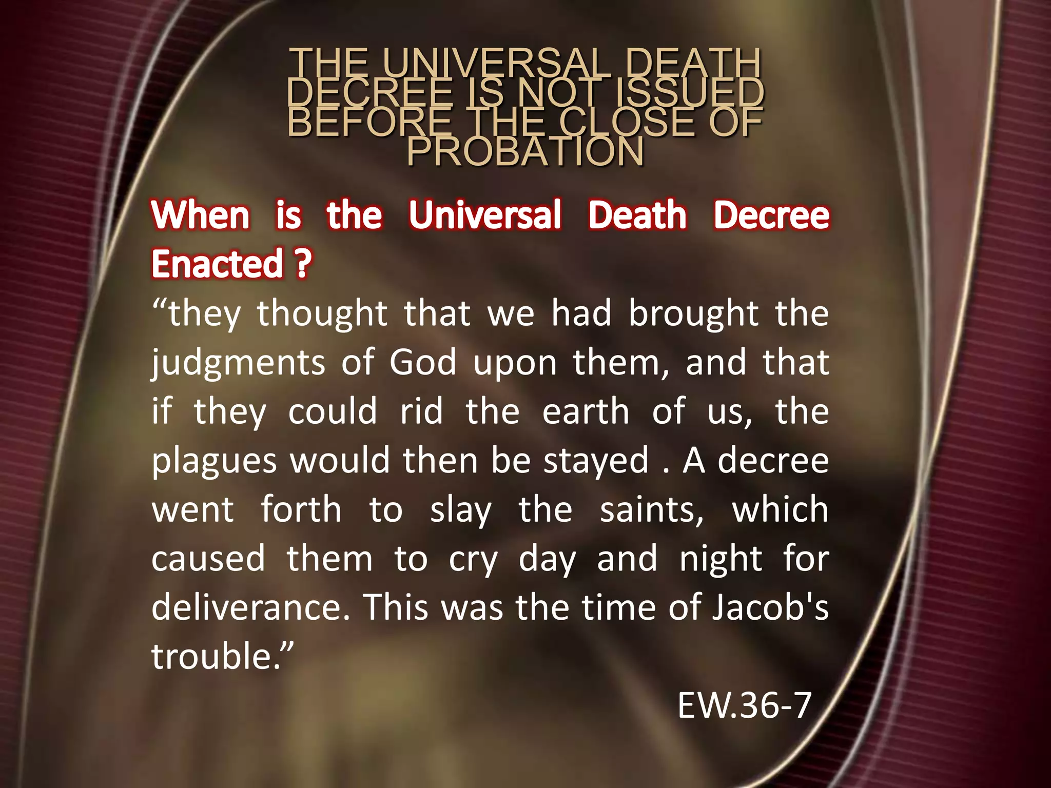 19. the universal death decree | PPTX