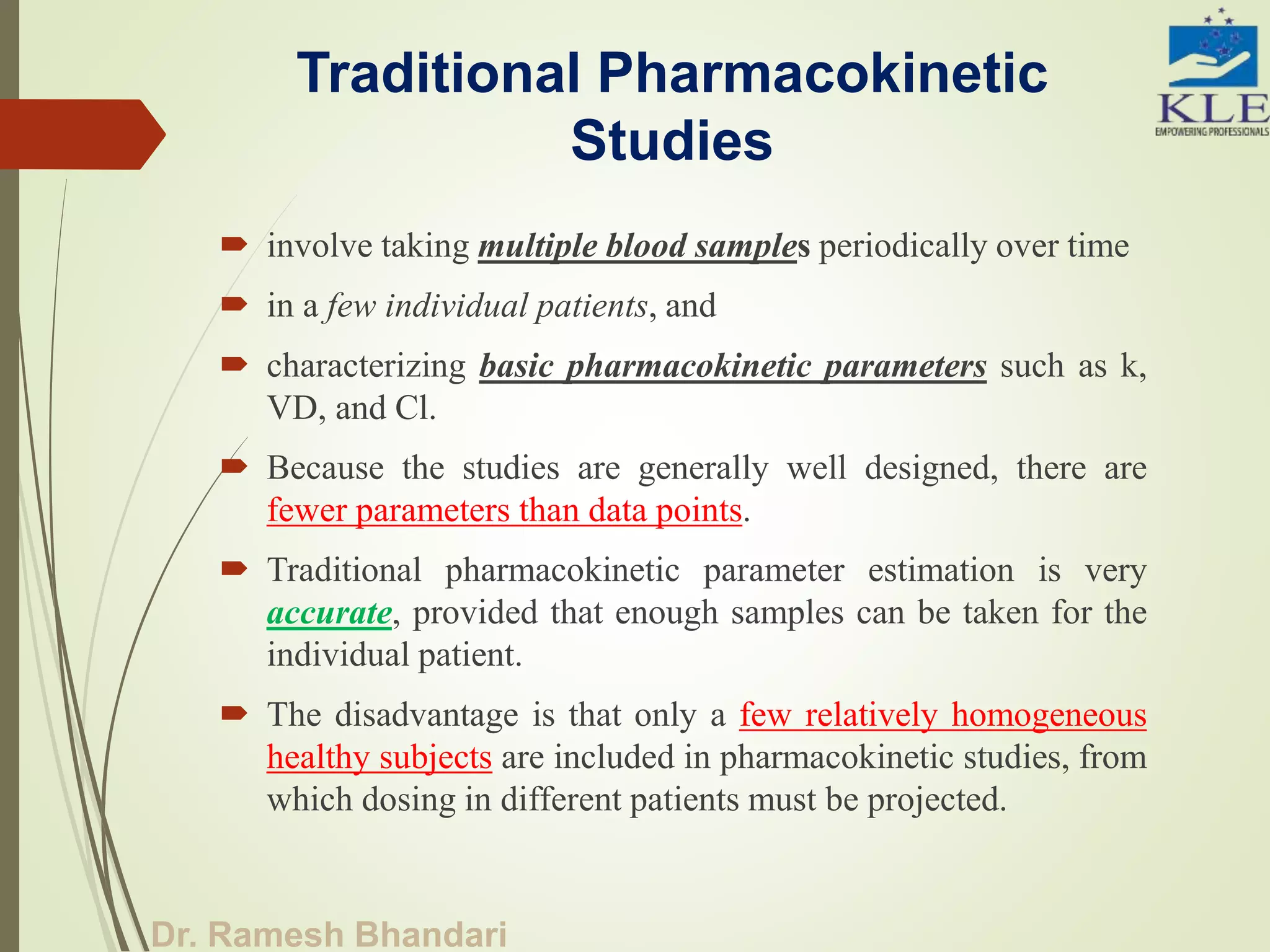 Population pharamacokinetics | PPTX