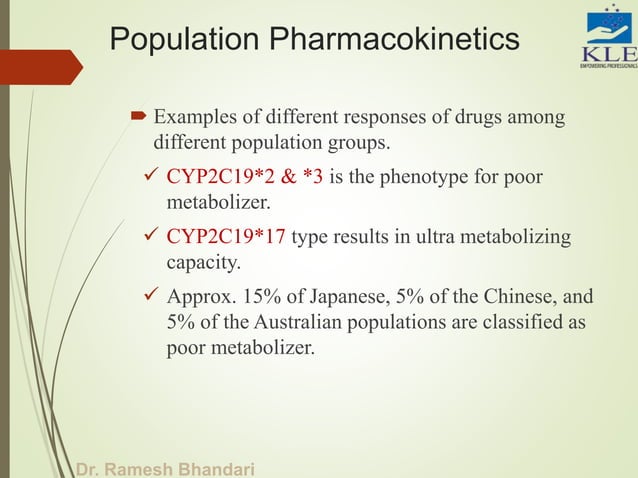 Population pharamacokinetics | PPTX