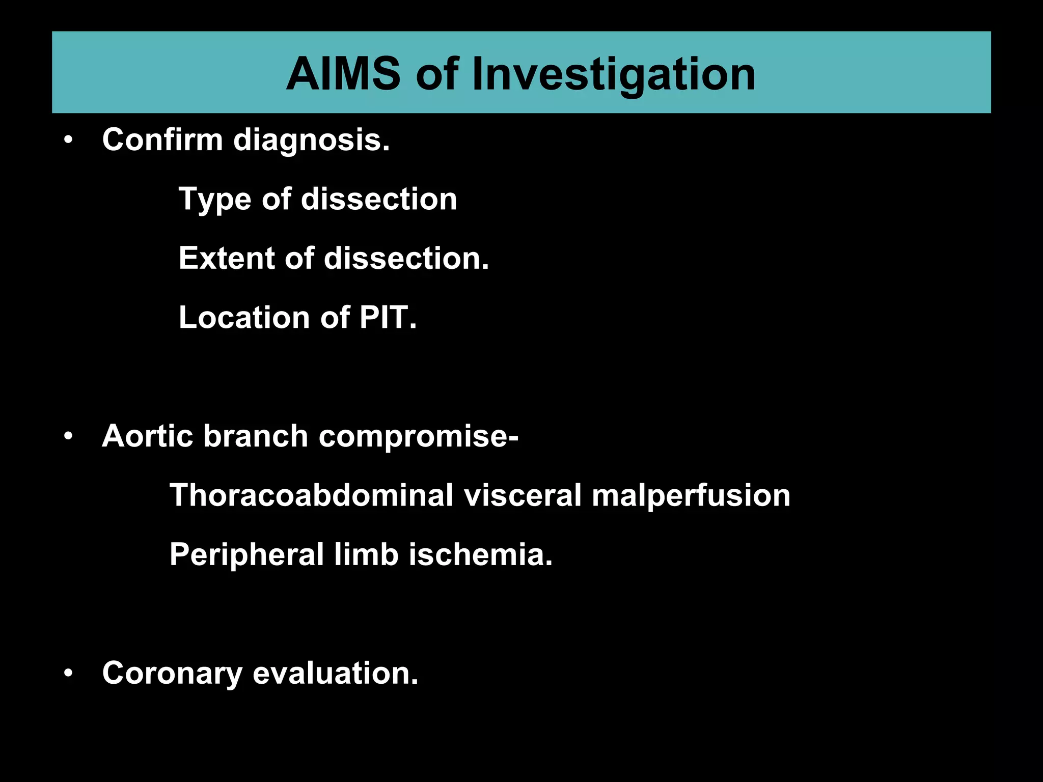Type B AORTIC DISSECTION | PPTX