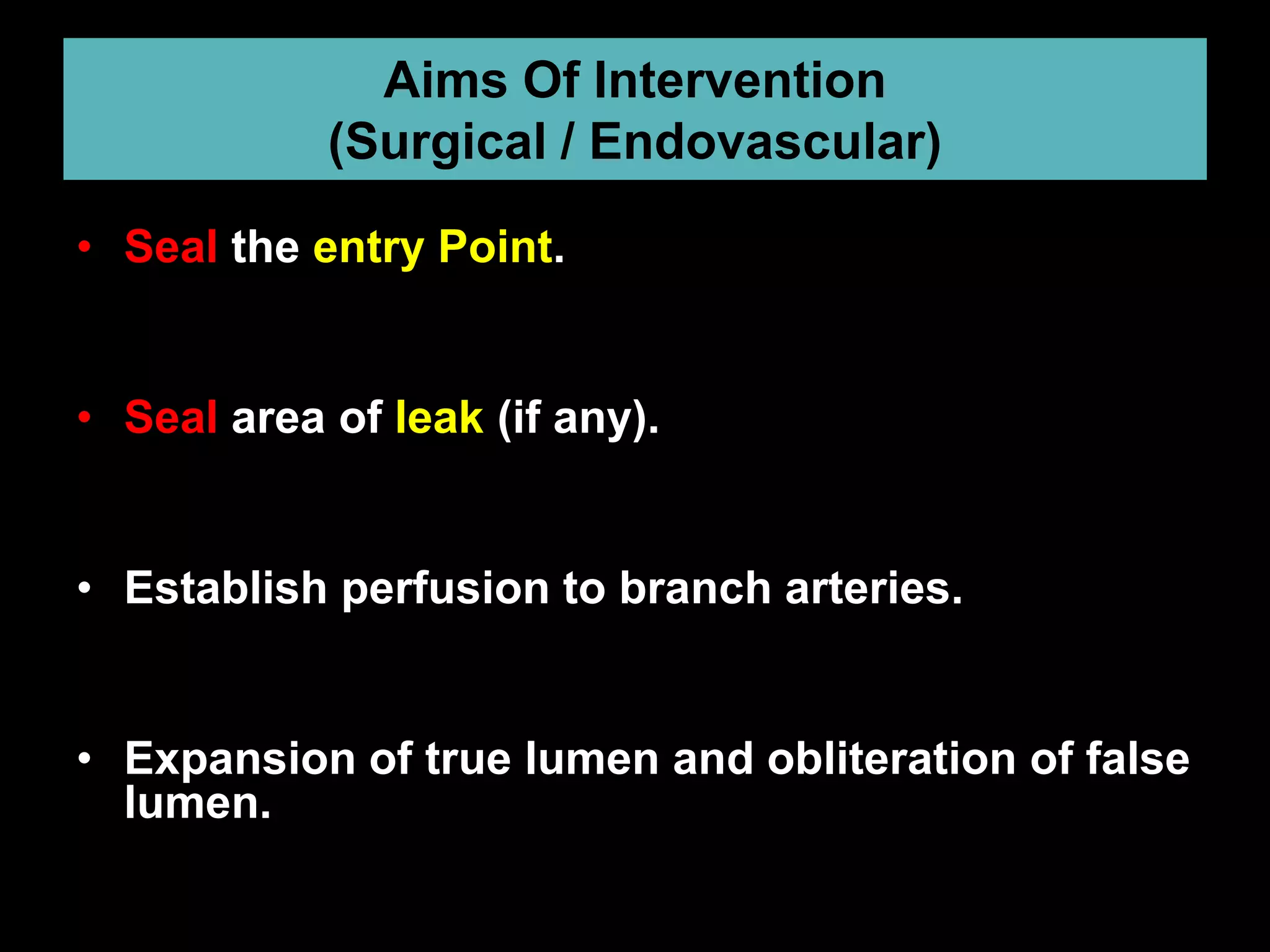 Type B AORTIC DISSECTION | PPTX