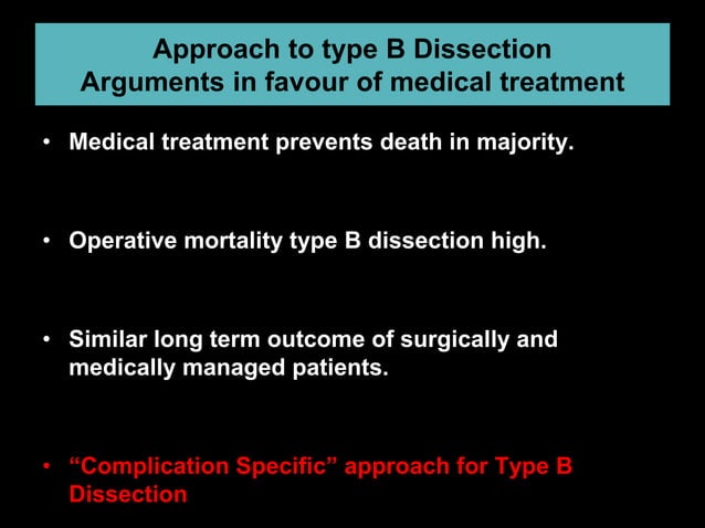Type B AORTIC DISSECTION | PPTX