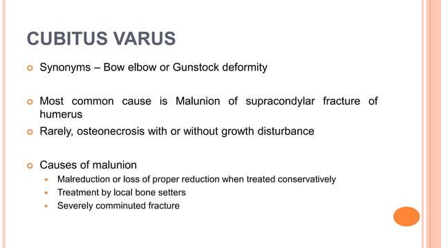 Cubitus varus and valgus | PPTX | Death, Injury, or Military Conflict ...