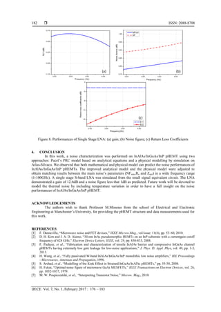 Noise Characterization in InAlAs/InGaAs/InP pHEMTs for Low Noise Applications | PDF