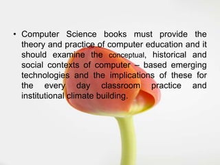 Pedagogy of teaching - Computer Science Text books and computer science ...