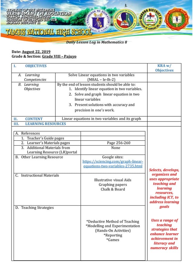 COT2 Lesson Plan Grade 8 | DOCX | Educational Assessment | Education