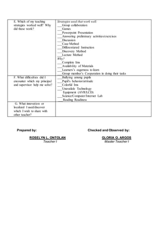 COT4 Lesson Plan Grade 8 | DOCX