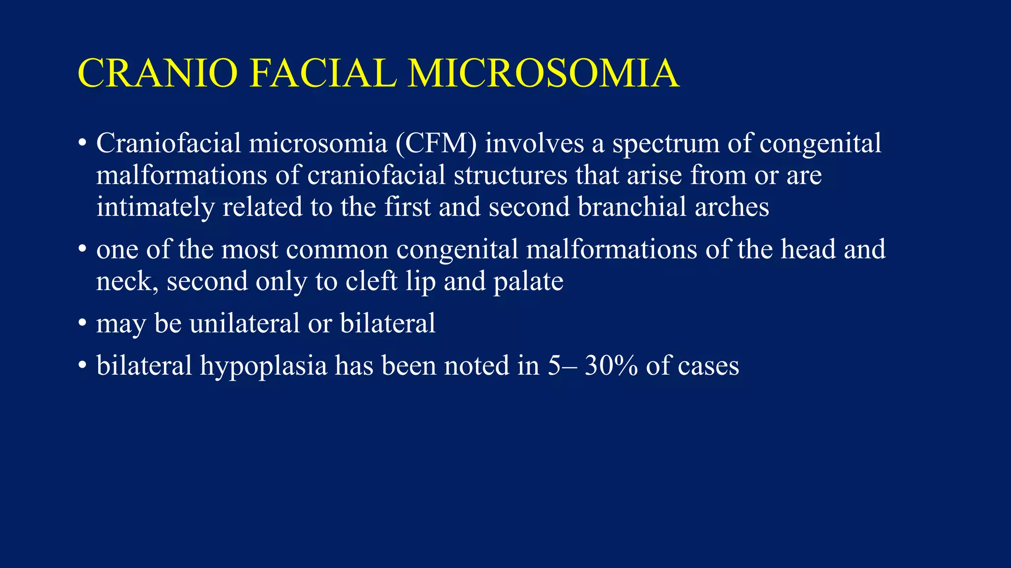 Craniofacial Microsomia and Hemifacial Atrophy | PPTX